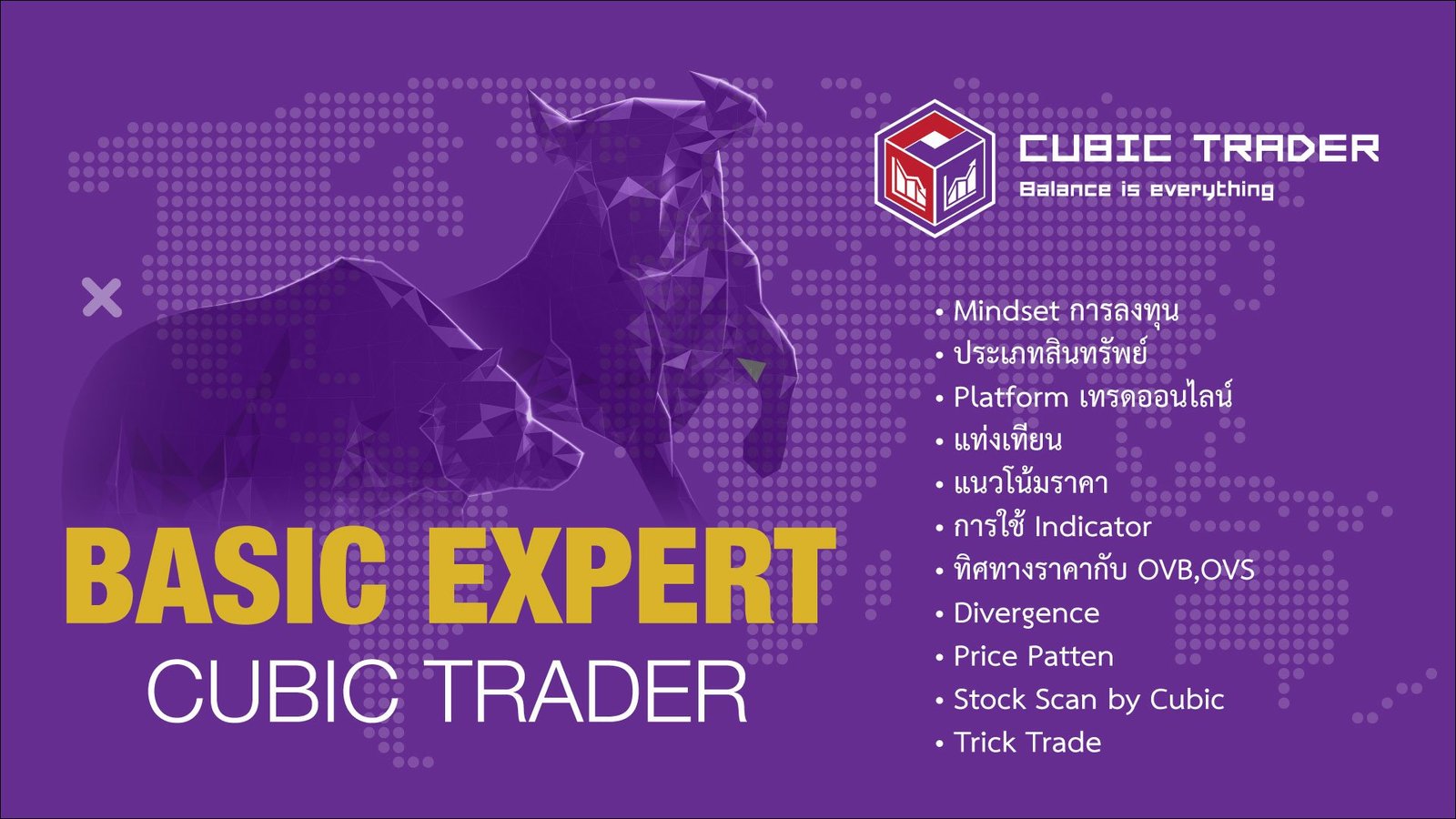 คอร์สเรียนเทรด Cubic Trader จากเริ่มต้นสู่มืออาชีพ